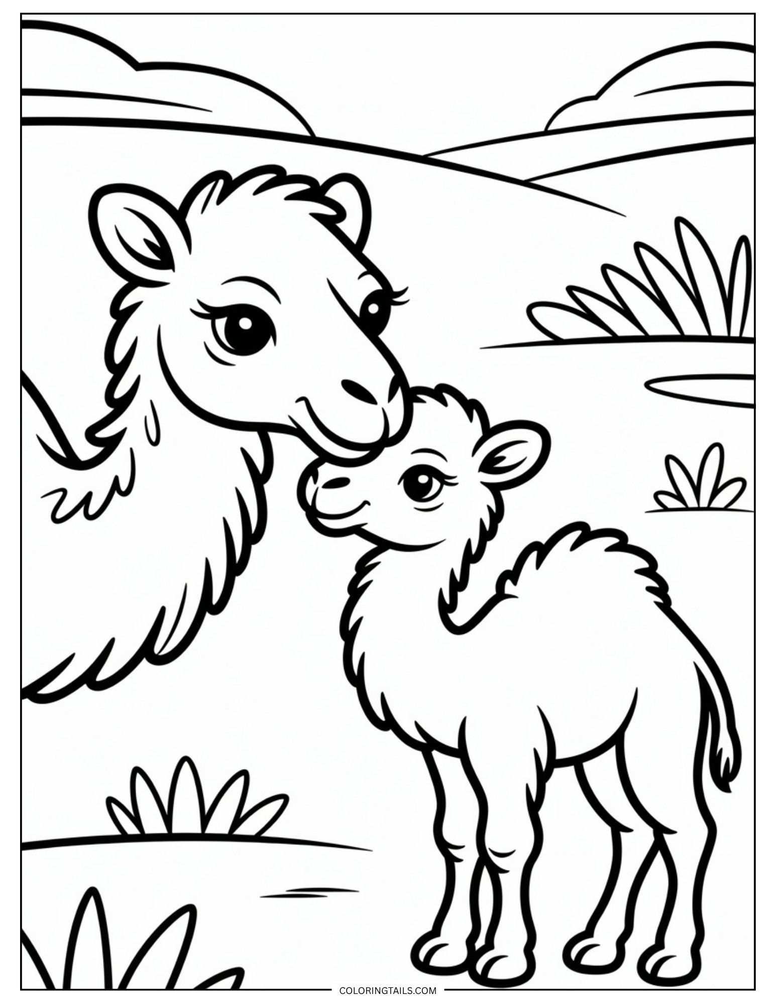24 Camel Coloring Page (Free PDF Printable) For All Ages 2025 ...