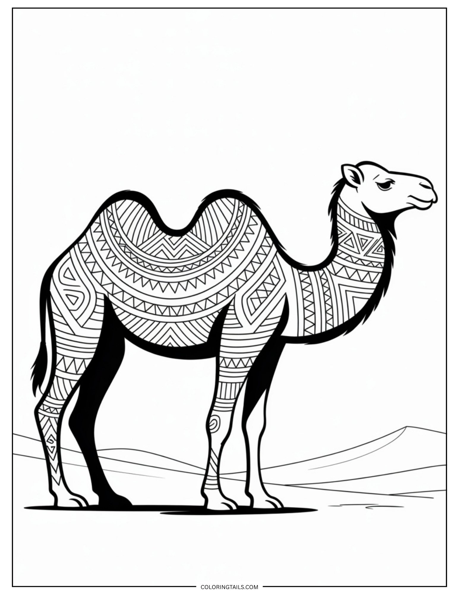24 Camel Coloring Page (Free PDF Printable) For All Ages 2025 ...
