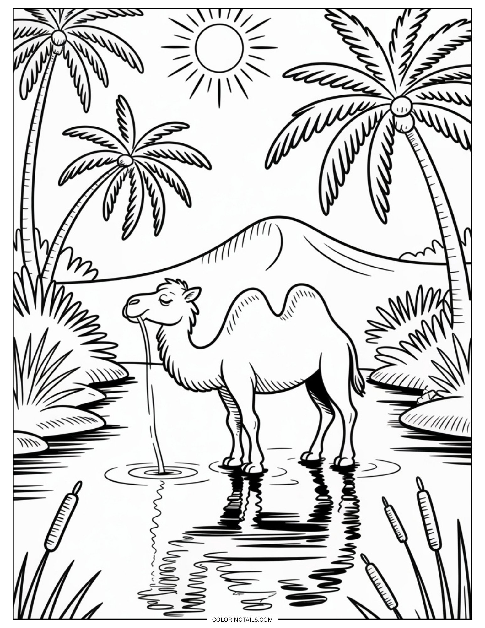 24 Camel Coloring Page (Free PDF Printable) For All Ages 2025 ...