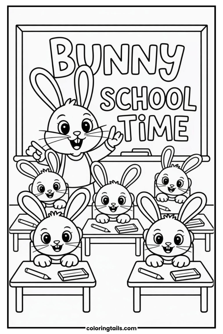 65 Bunny Colouring Pages (Free PDF Printables) All Ages 2025 – Coloring ...