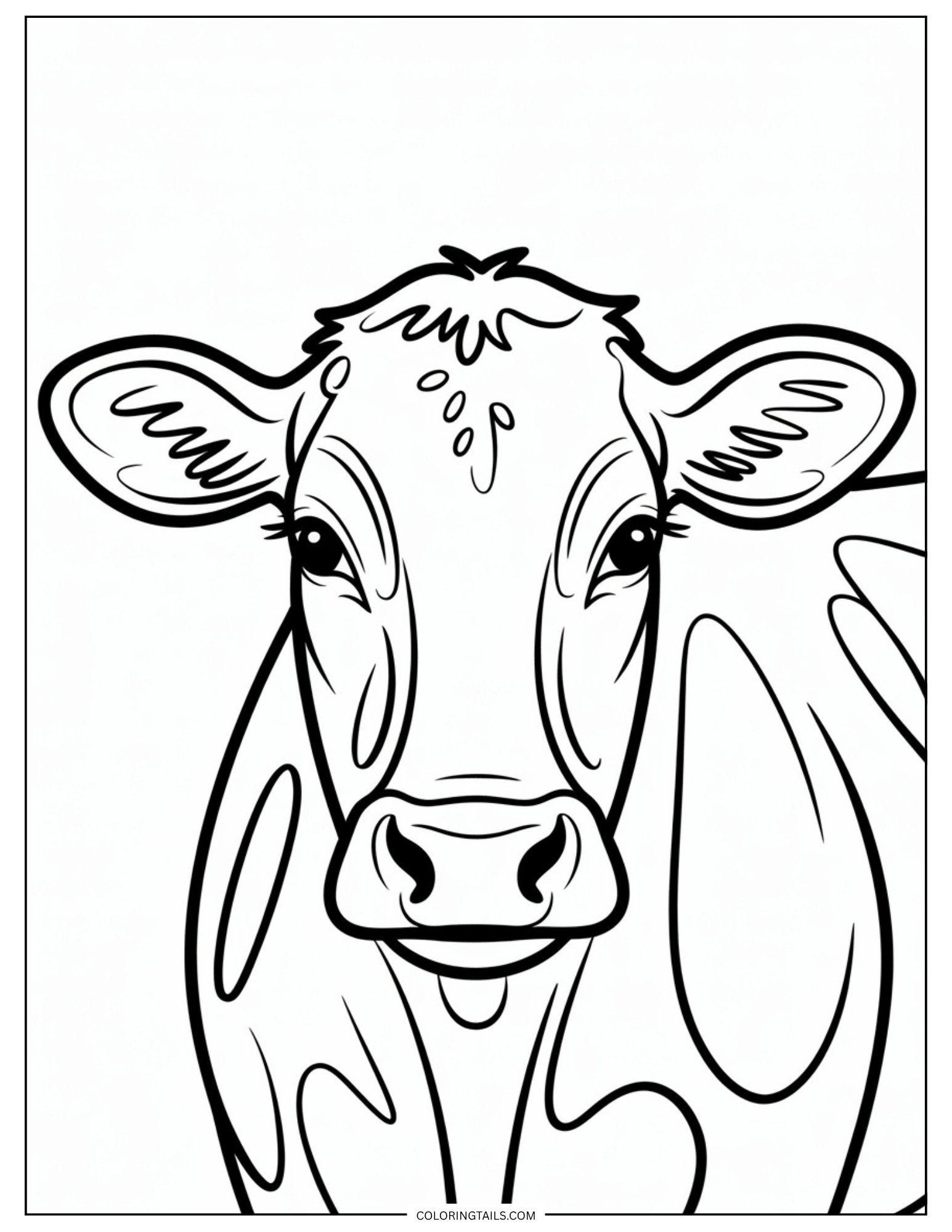 46 Cow Coloring Pages (Free PDF) for All Ages – Coloring Tails