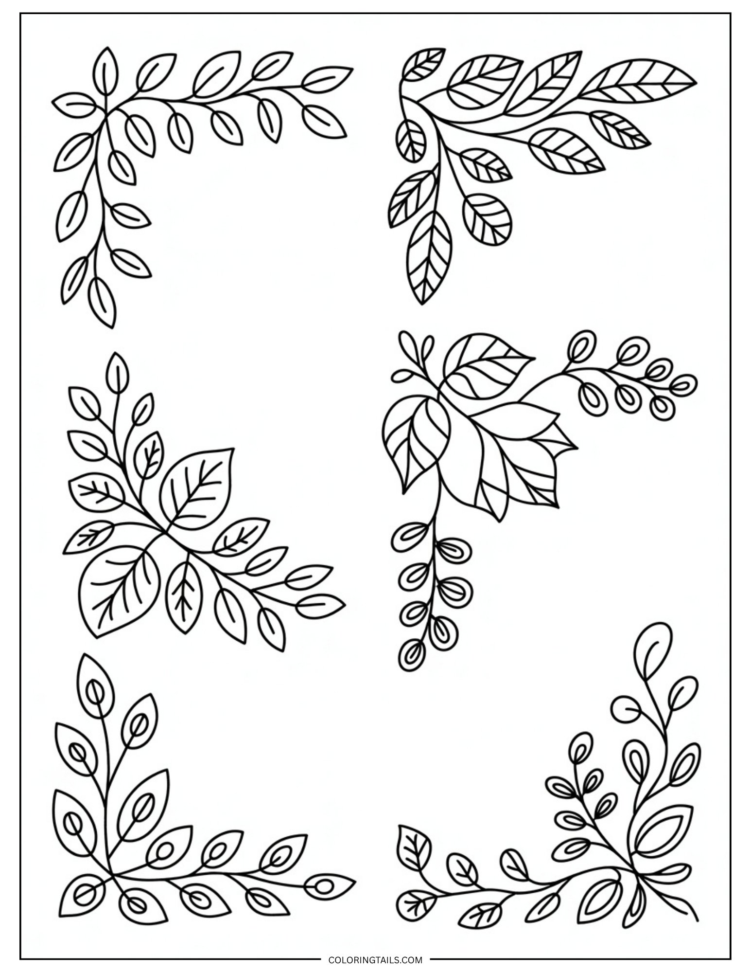 Leaf Coloring Pages (55 Free PDF) Printables – Coloring Tails