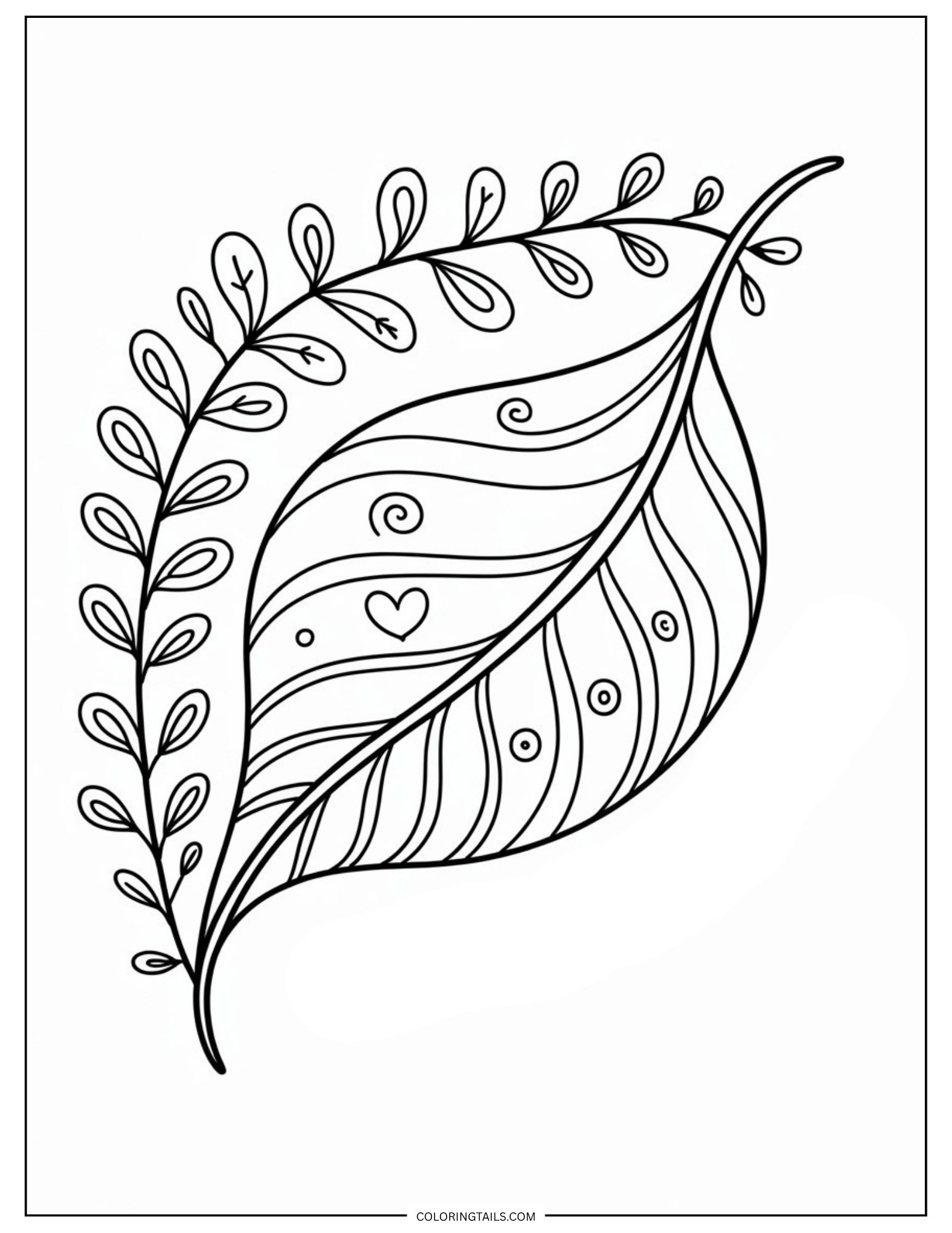 Leaf Coloring Pages (55 Free PDF) Printables – Coloring Tails