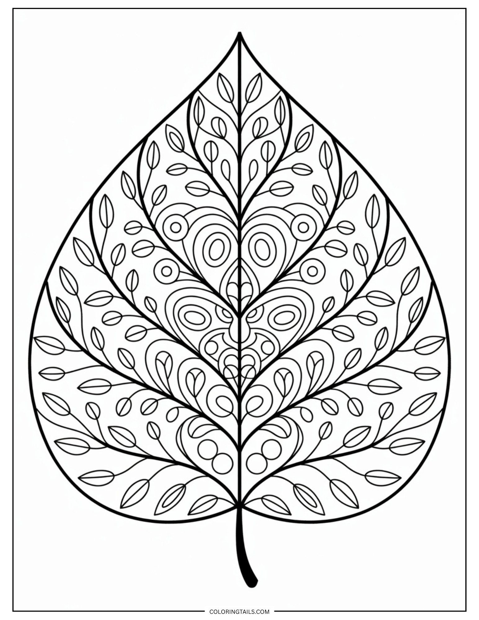 Leaf Coloring Pages (55 Free PDF) Printables – Coloring Tails